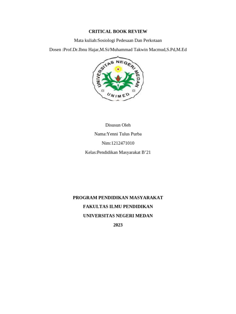 CBR - Sosiologi Pedesaan &perkotaan | PDF | Indonesia | History