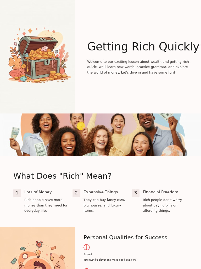 Lesson 6 Getting Rich Quickly | PDF