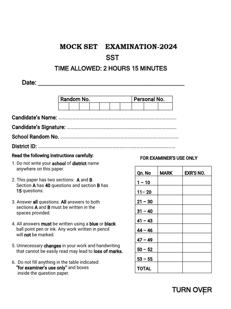 His Primary Pre-Ple SST Set 8 | PDF