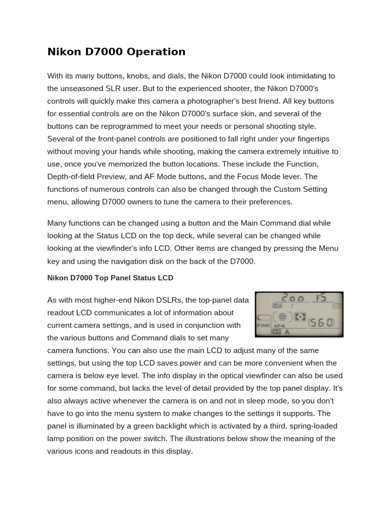 Nikon D7000 | PDF