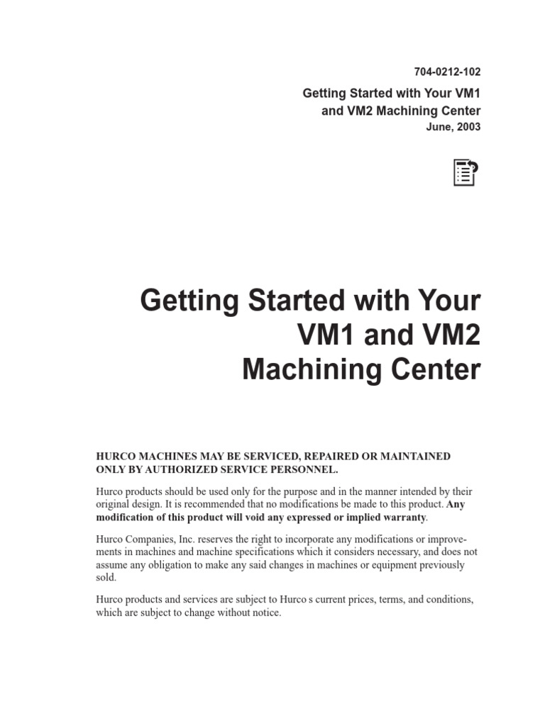 Pre-Install-Manual-VM1_VM2-Series | PDF