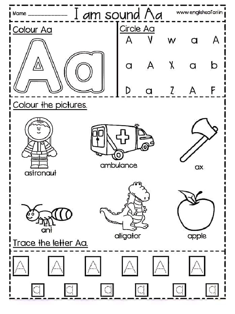 ALPHABET WORK SHEET - PDF Version 1 | PDF