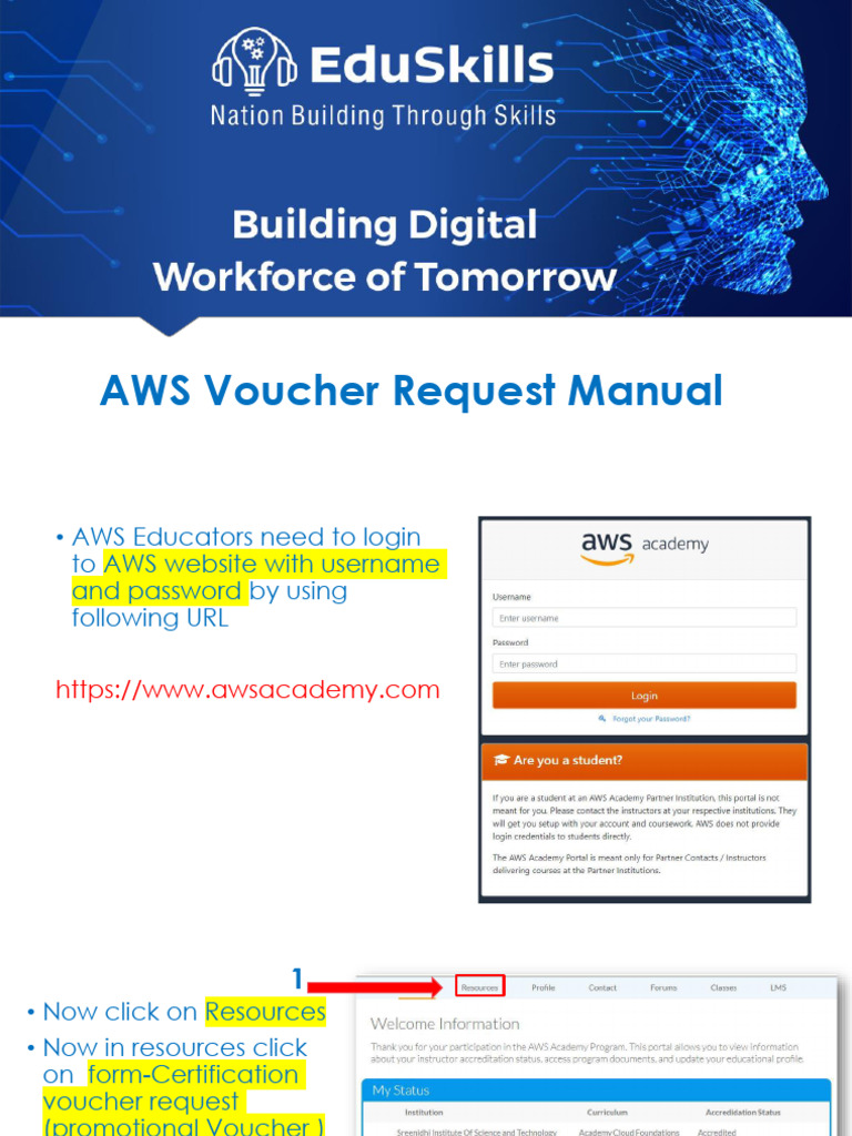 AWS Voucher Request Manual | PDF