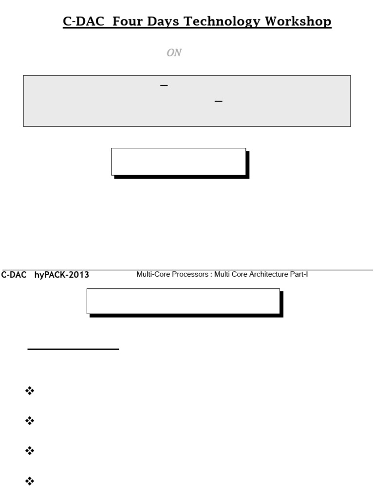Multicore Arch Overview Hypack 2013 Part 01 | PDF