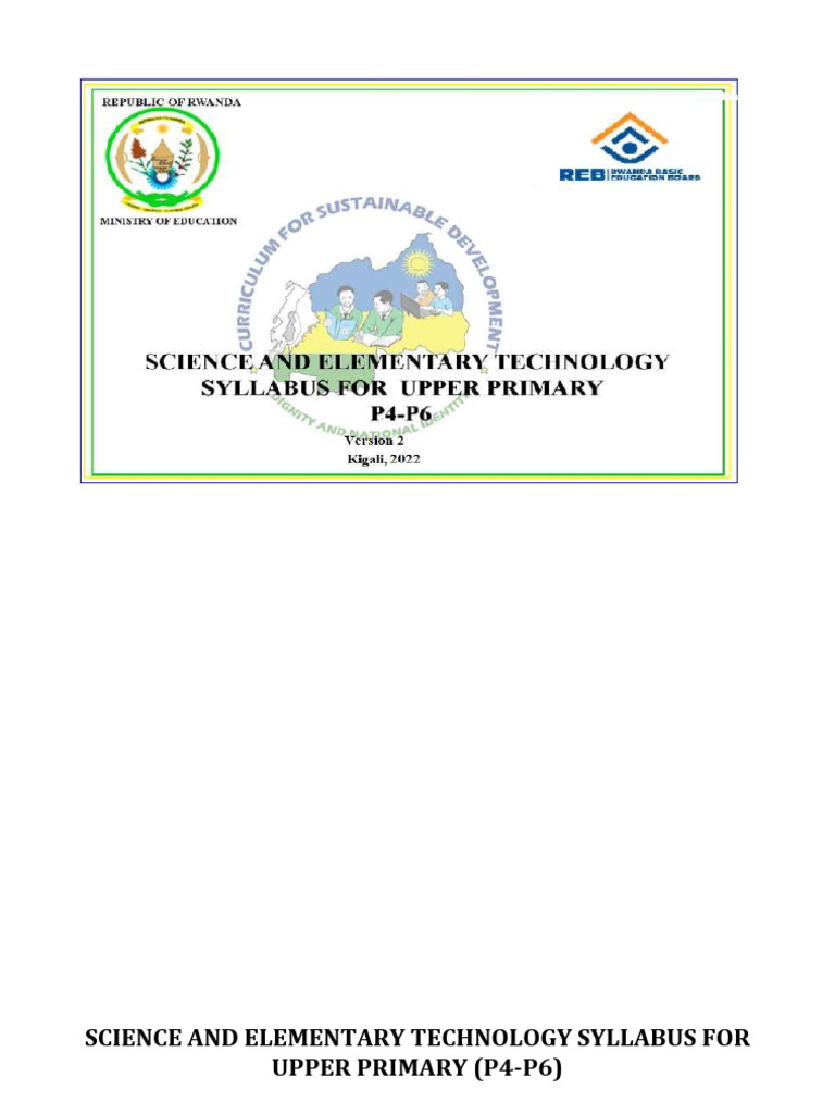 SET Syllabus P4-P6 Upper Primary Adapted 2022 | PDF