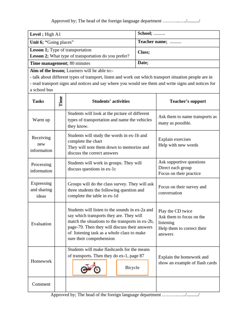 8th Grade 2nd Term Lesson Plan New | PDF