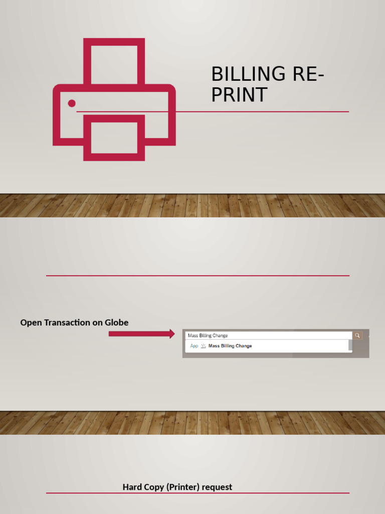 Billing Re-Print SR | PDF