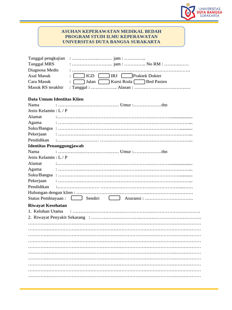 Format ASKEP KMB | PDF