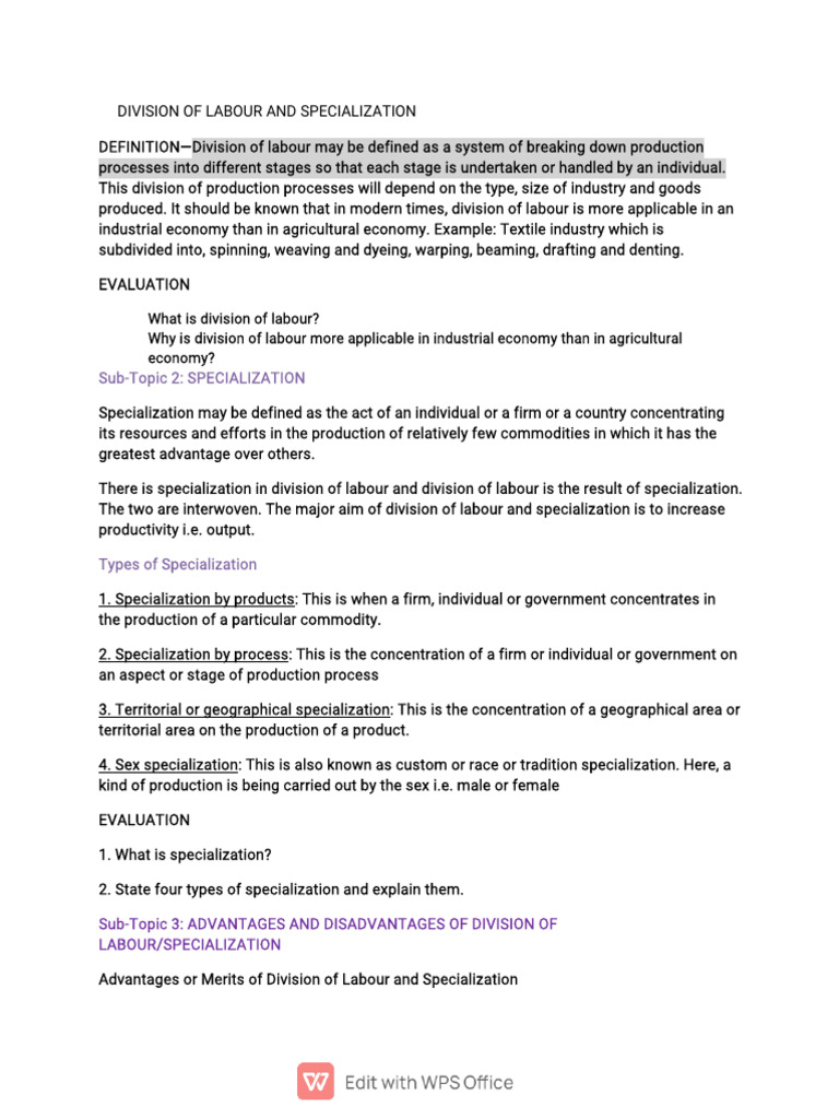 DIVISION OF LAB-WPS Office | PDF