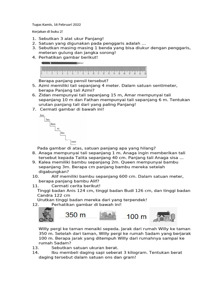 Latihan Mat Tema 5 Dan 6 Kelas 2 | PDF