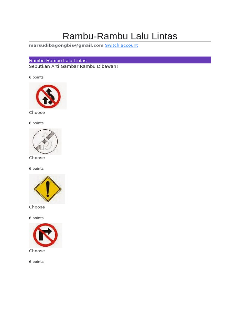 Rambu-rambu lalu lintas | PDF