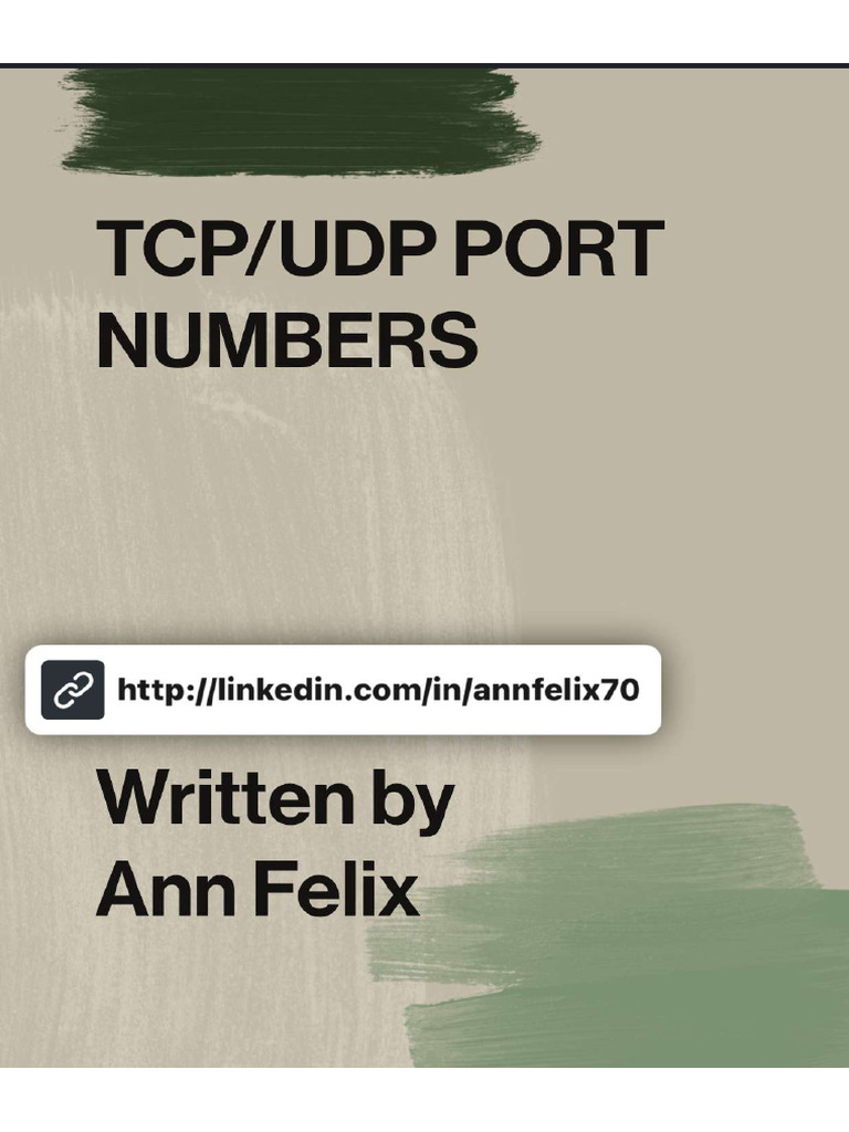 TCP - Udp Ports | PDF