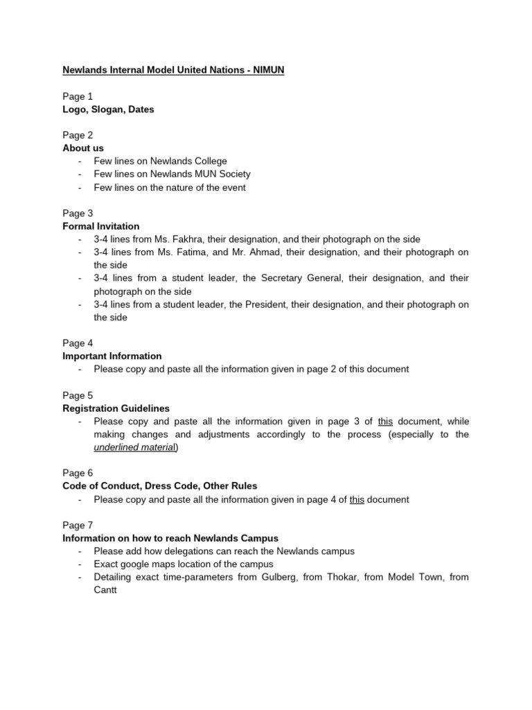 Newlands Internal Model United Nations (NIMUN) | PDF | Committee