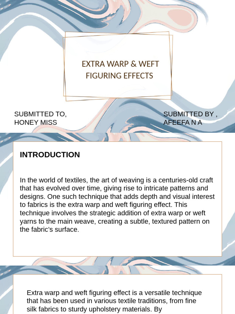 Warp & Weft Figuring Effects - FCA | PDF