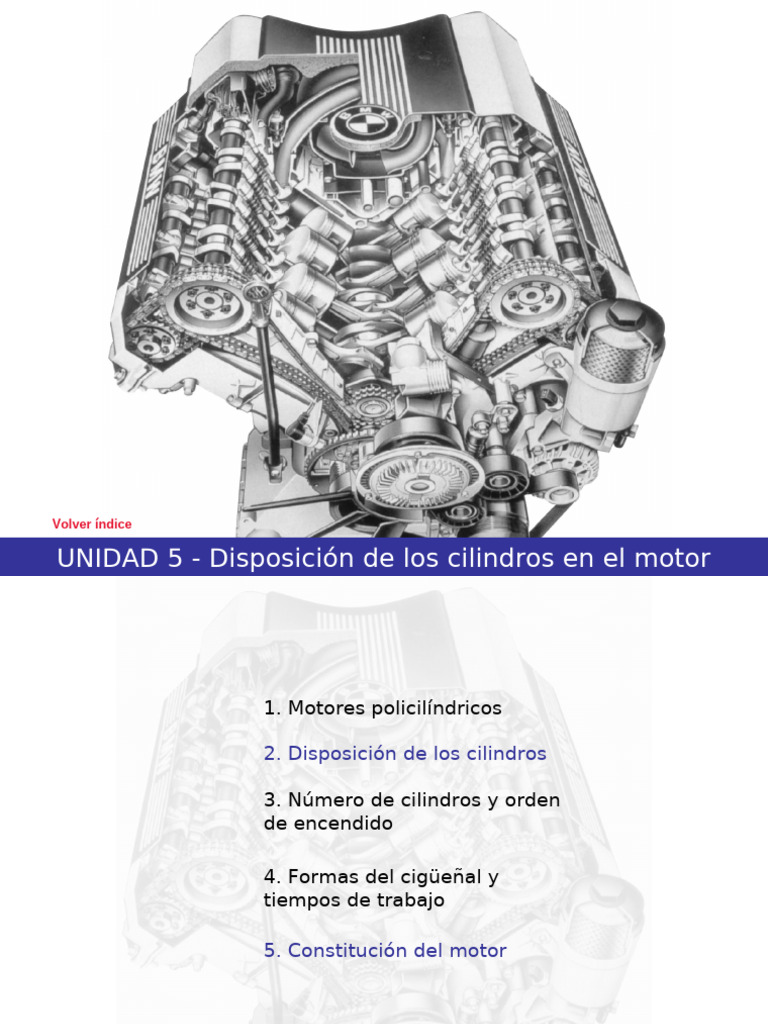 Unidad 05. DISPOSICION DE LOS CILINDROS EN EL MOTOR | PDF