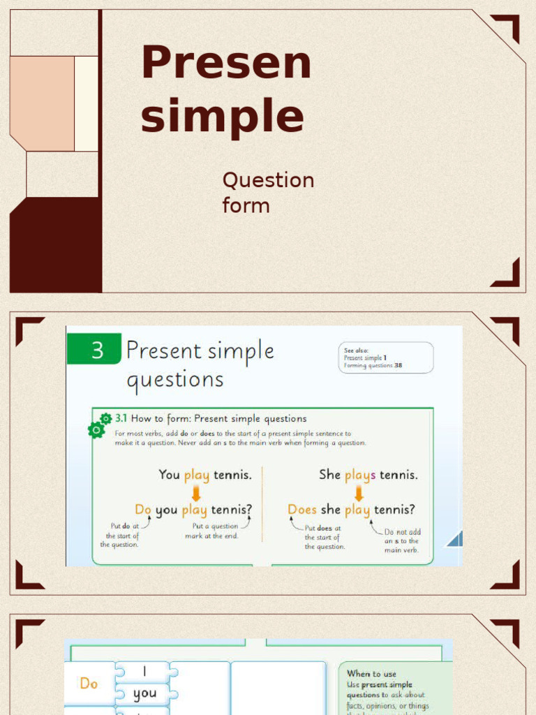 Present Simple Question Form | PDF
