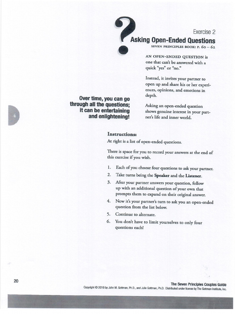 Asking Open Ended Questions | PDF