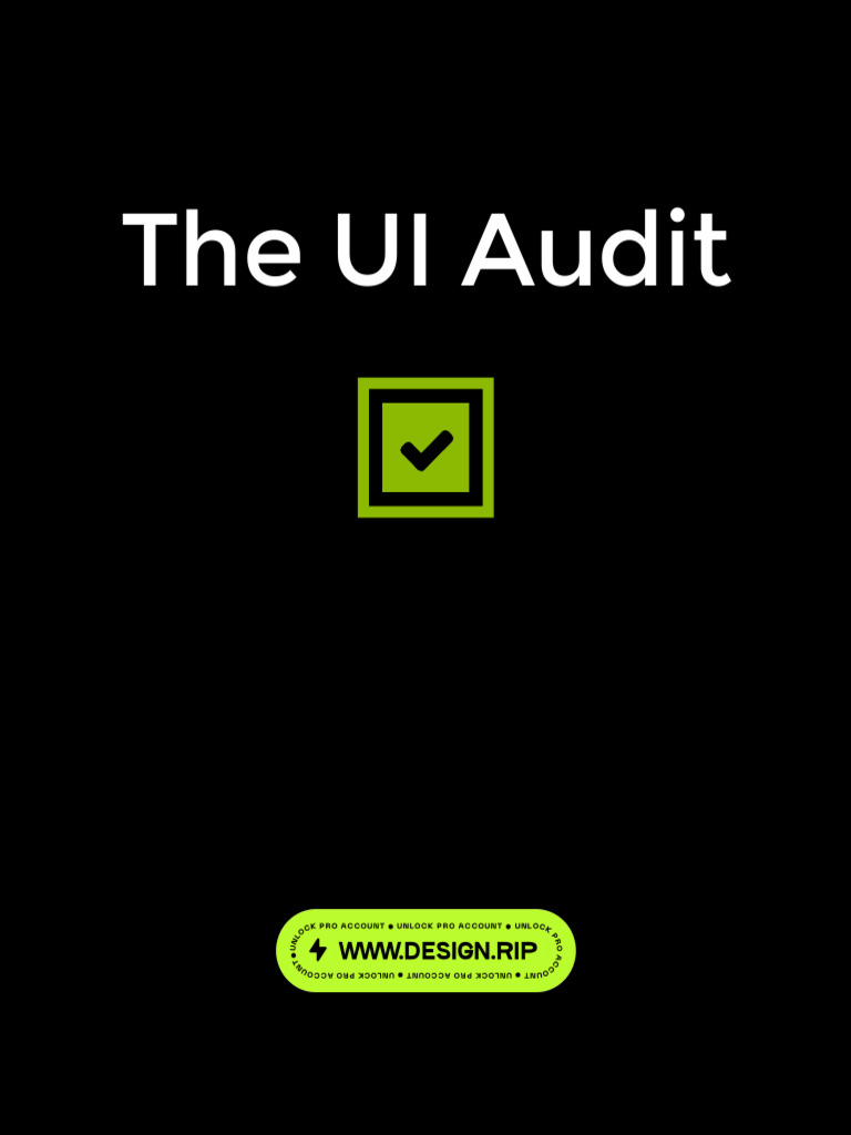 The UI Audit Book | PDF