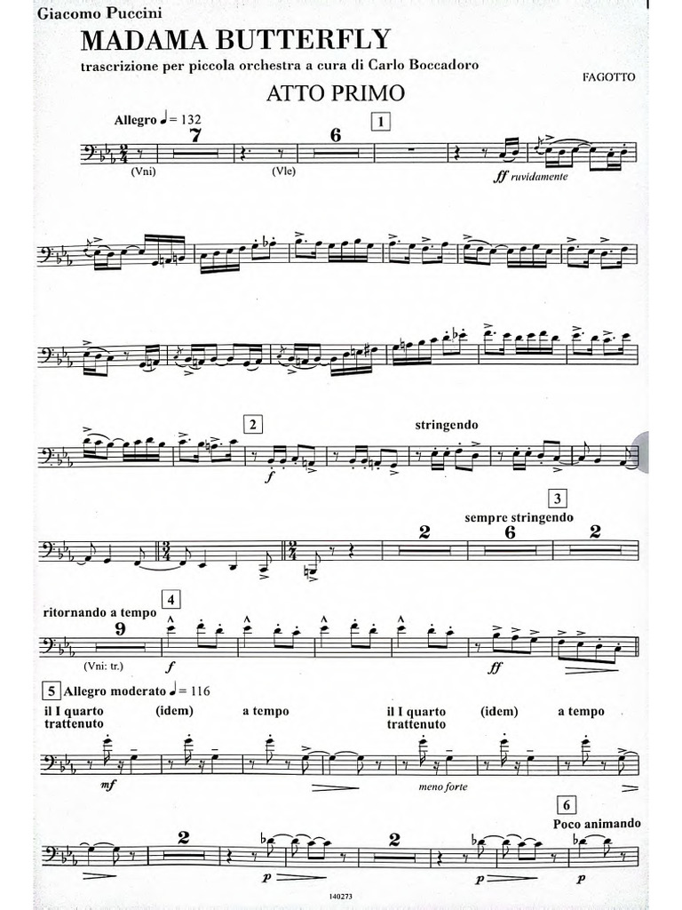 Madama Butterfly - 04 - Fagotto - Giacomo Puccini | PDF
