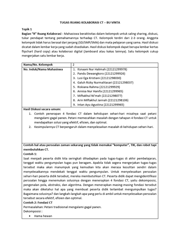 Tugas Ruang Kolaborasi CT | PDF