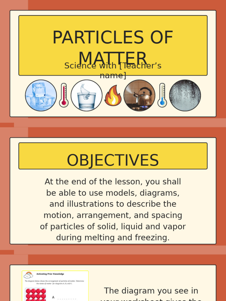 Week 2 Day 4 - Particles of Matter - Pptxfinal.pptxfinal | PDF