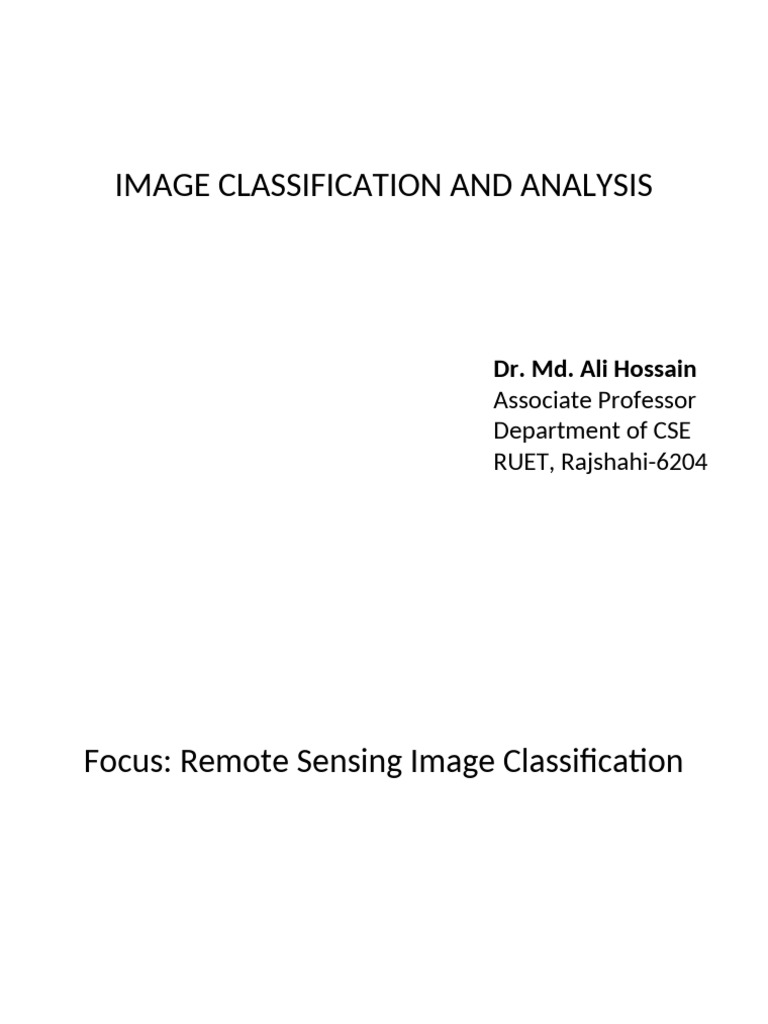 Lecture 6 Image Classification | PDF