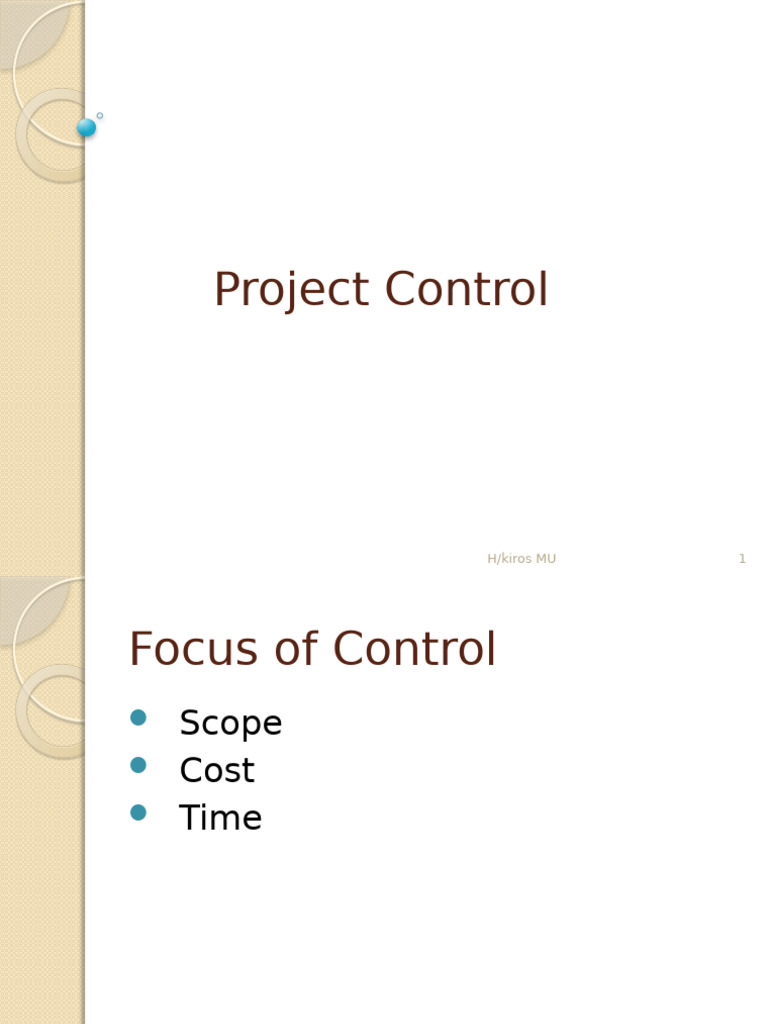Chapter Five2.1 Project Control | PDF
