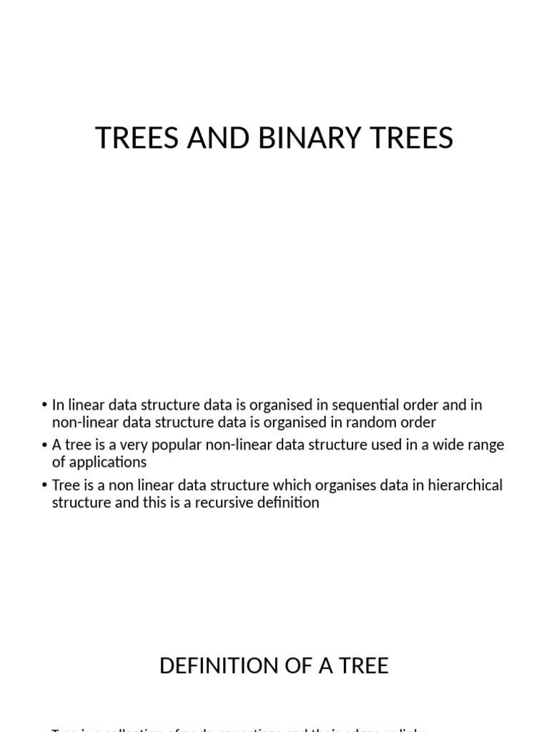 Understanding Trees and Binary Trees | PDF | Algorithms And Data Structures