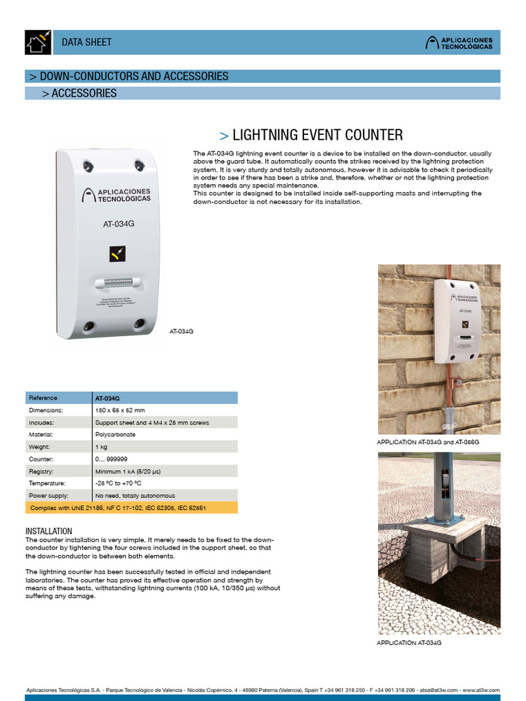 Lightning Event Counter: Accessories Down-Conductors and Accessories ...