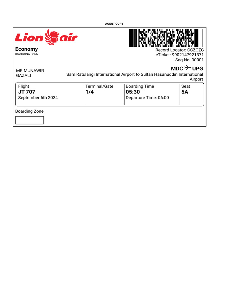 Confirmation _ Check-in | PDF