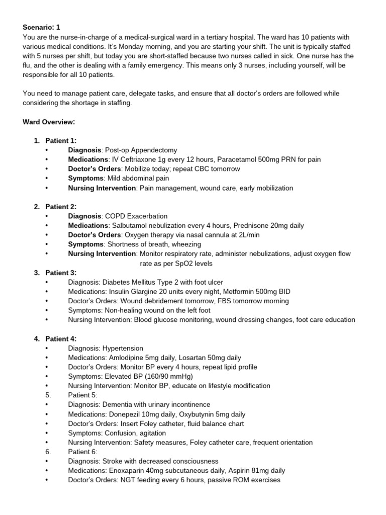 NCM 119 Scenario 2 | PDF