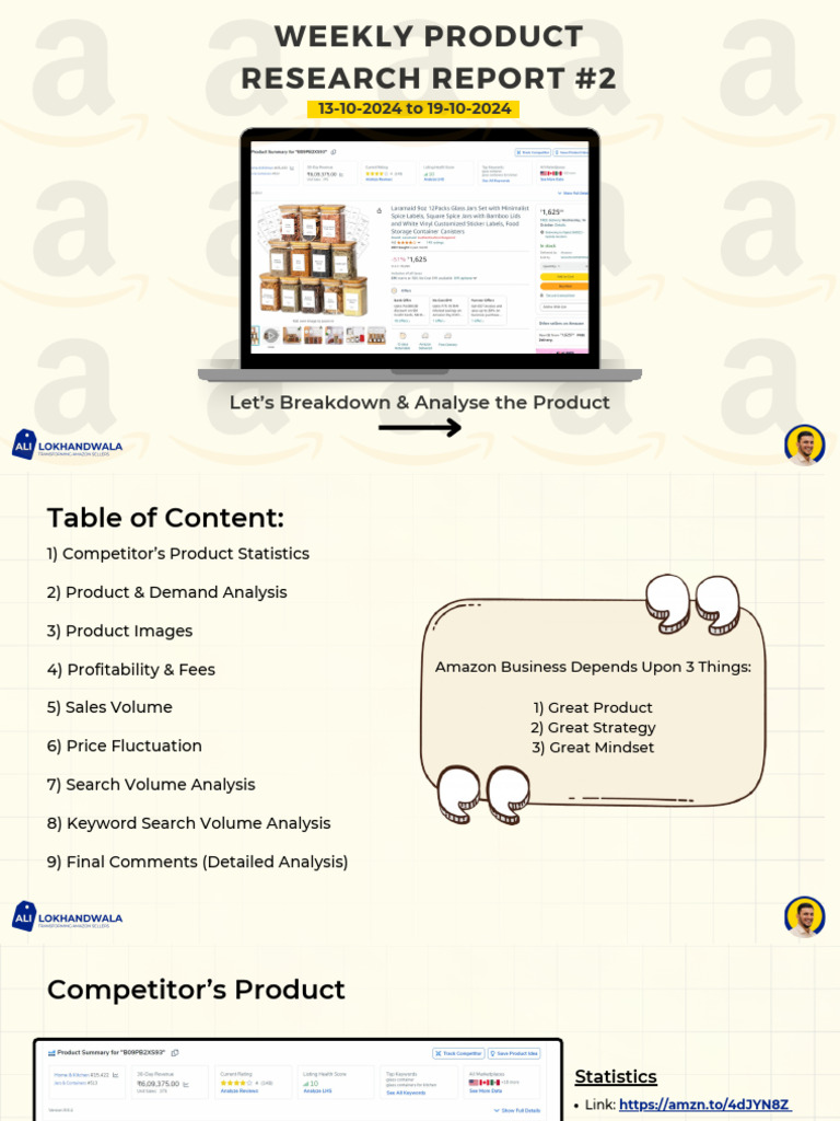 Weekly Product Research Report - Spice Jars | PDF