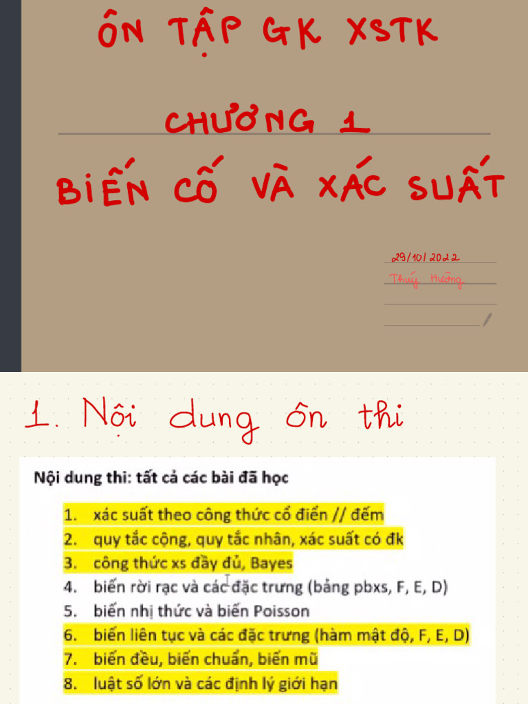 Xstk Ôn Tập C1 | PDF