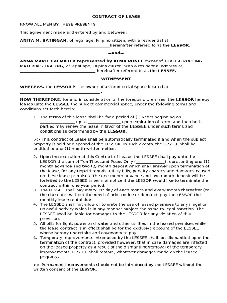 Blank Contract | PDF