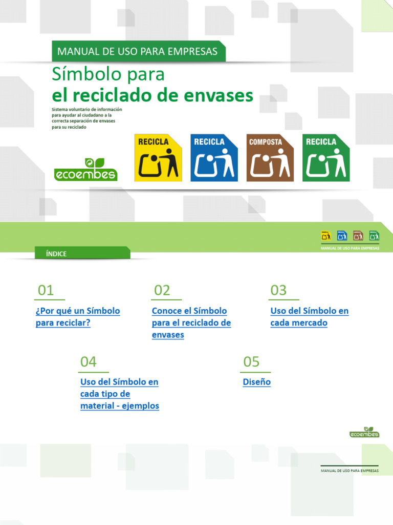ECOEMBES Logos Reciclado Manual Uso | PDF