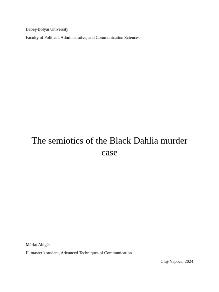 Black Dahlia | PDF