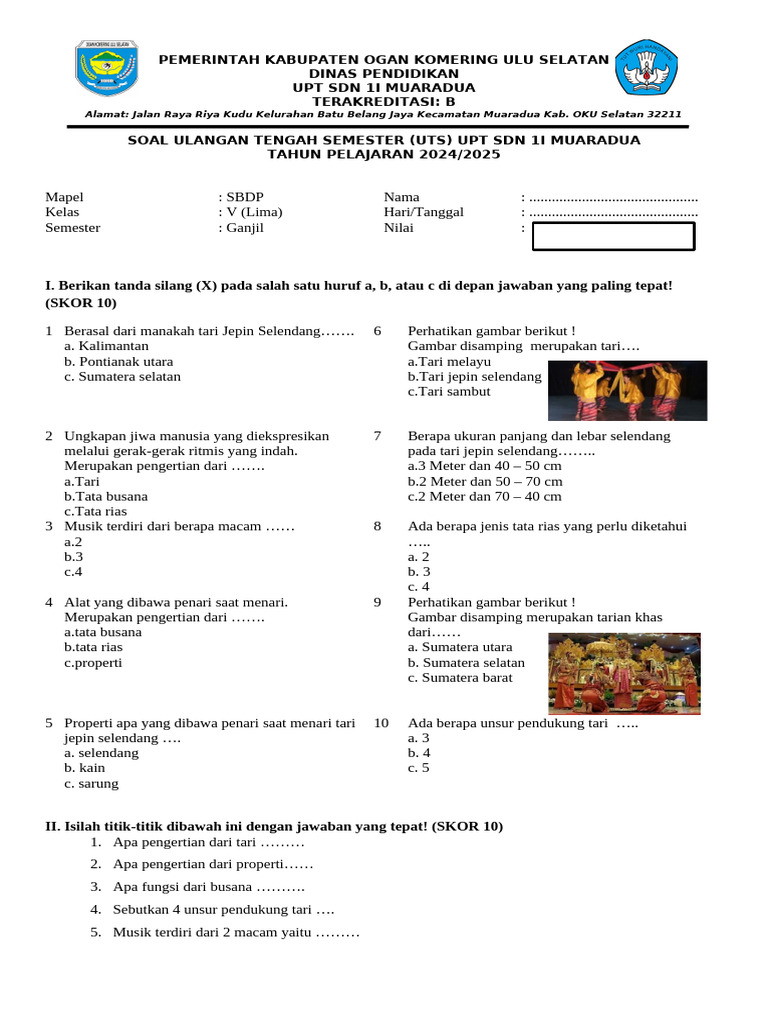 Soal SBDP Elva | PDF