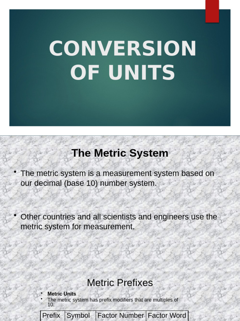 CONVERSION-OF-UNITS | PDF