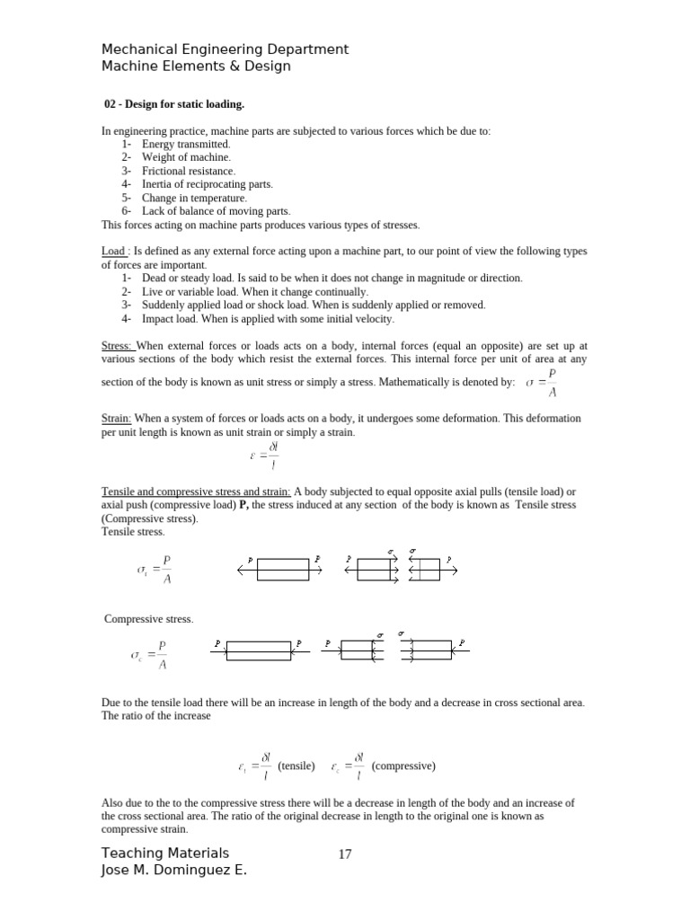 02 - Design For Static Loading | PDF