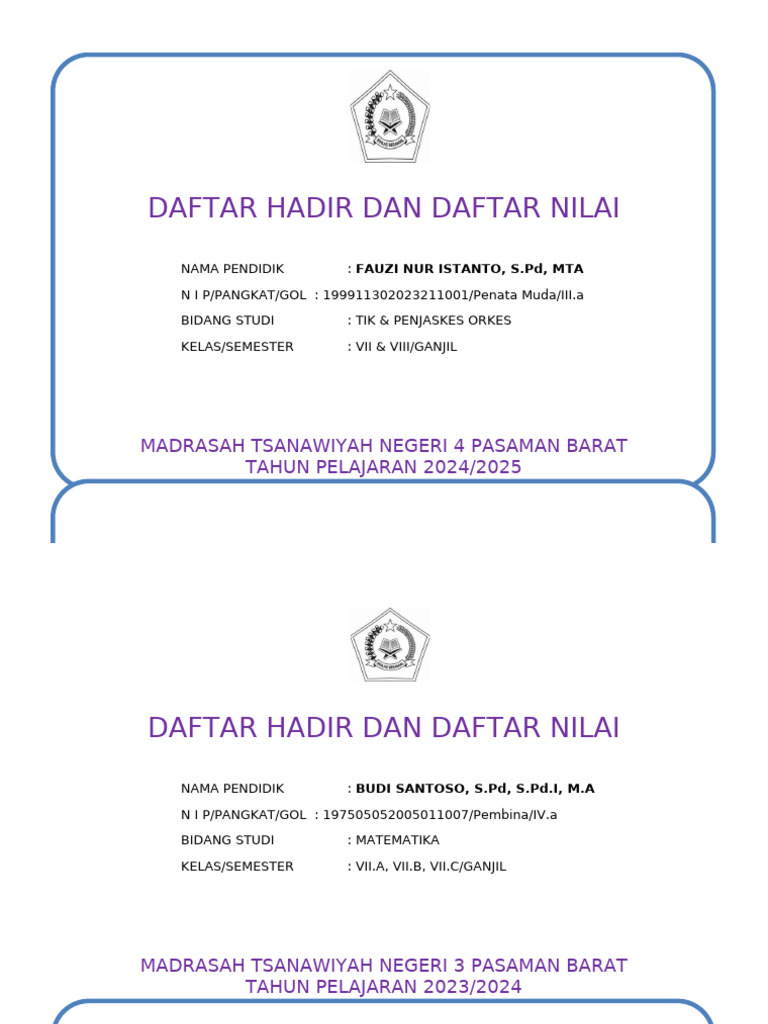 Cover Daftar Hadir-1 | PDF