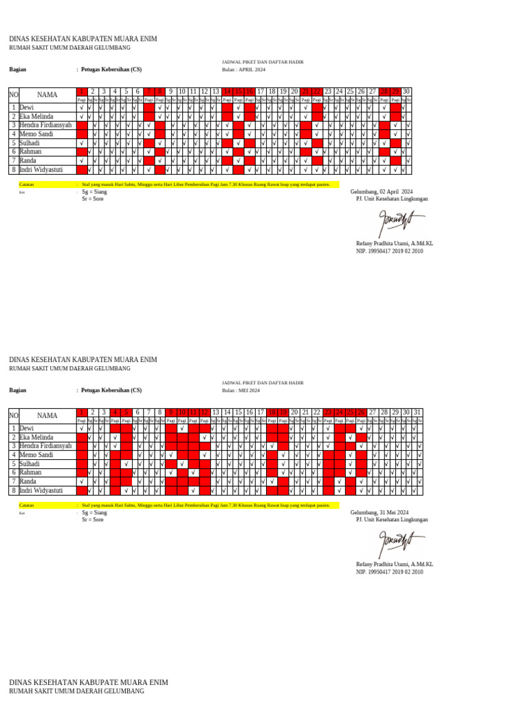 Jadwal OB Maret 2024 | PDF