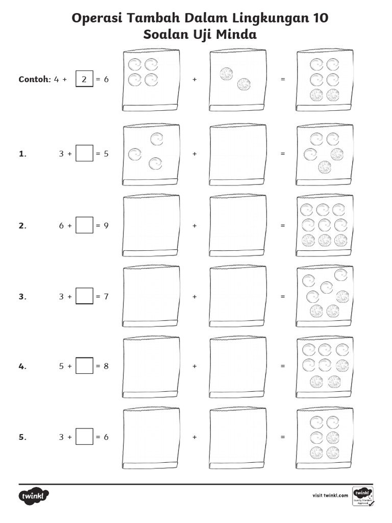 My MT 1632386567 Soalan Uji Minda Operasi Tambah Dalam Lingkungan 10 - Ver - 1 | PDF