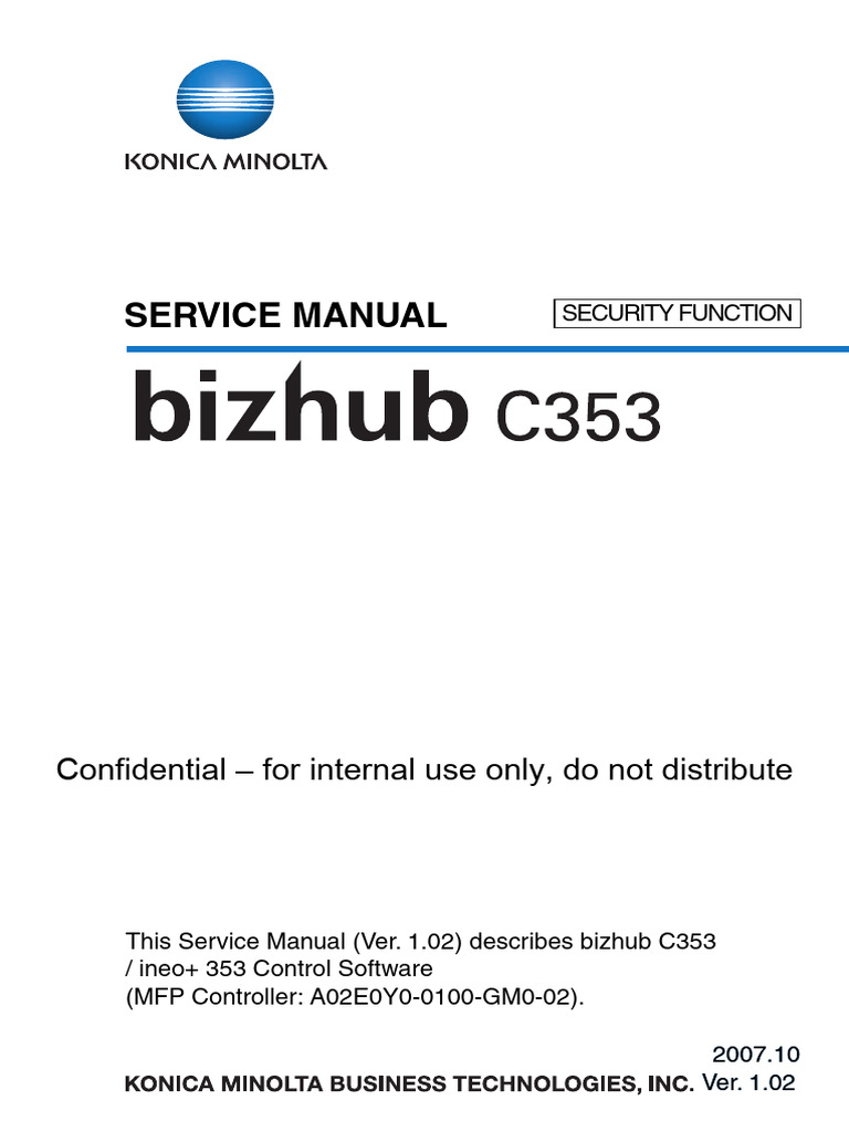 Bizhub c353 | PDF