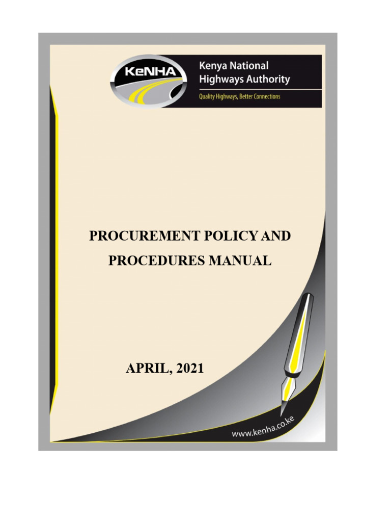 KeNHA Procurement Manual June 2021 | PDF