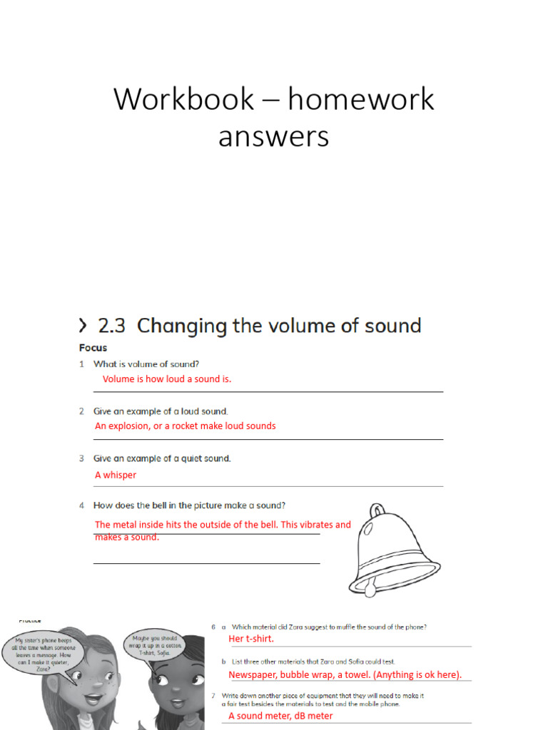 Workbook and - Homework Answers | PDF