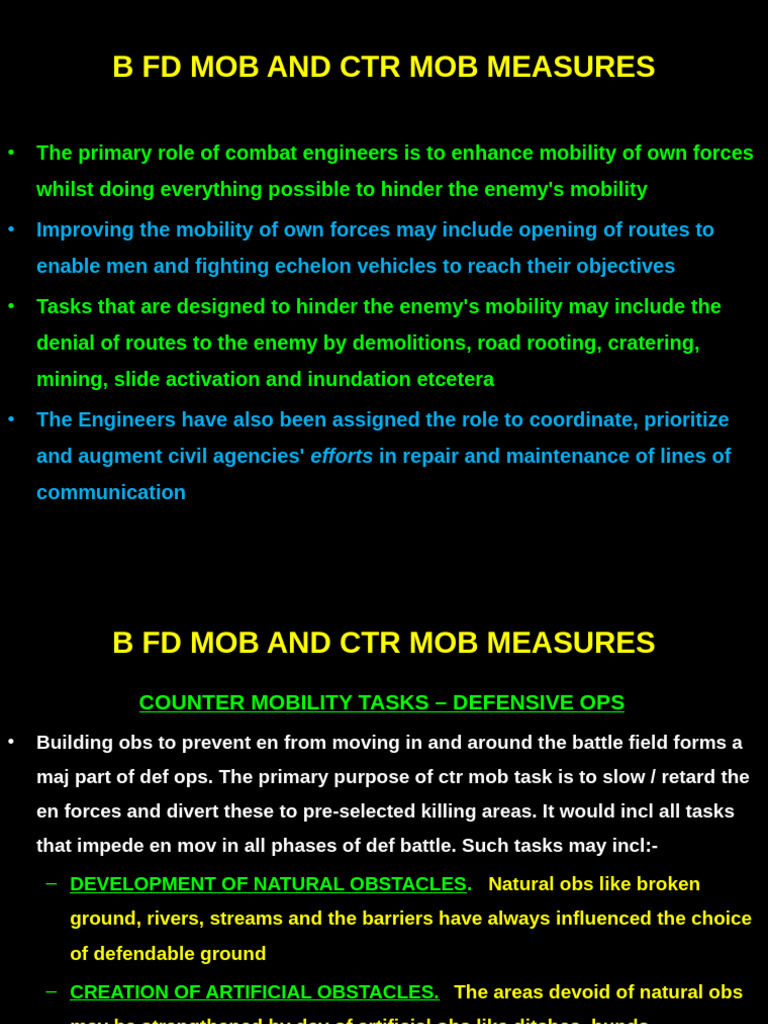Mob and Ctr Mob Measures | PDF