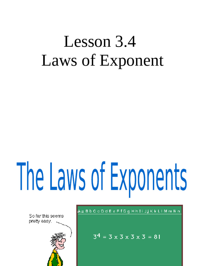 Laws of Exponents | PDF