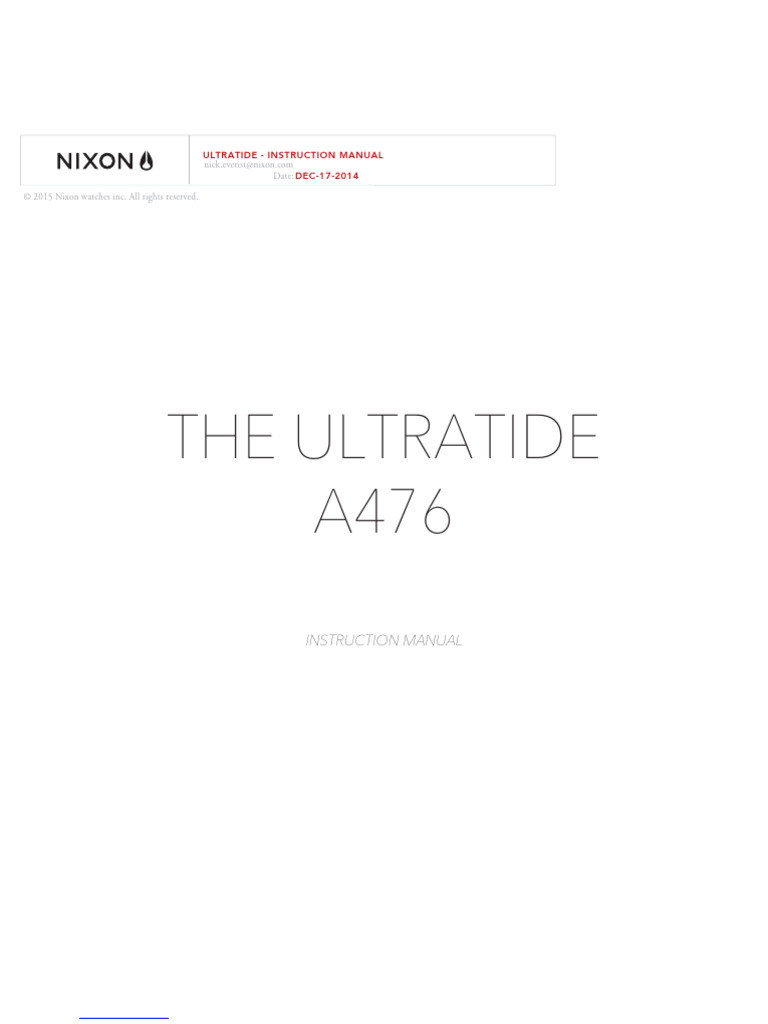 The Ultratide A476 | PDF