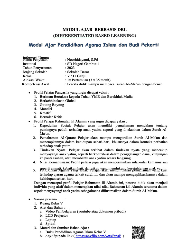 Contoh Modul DBL | PDF