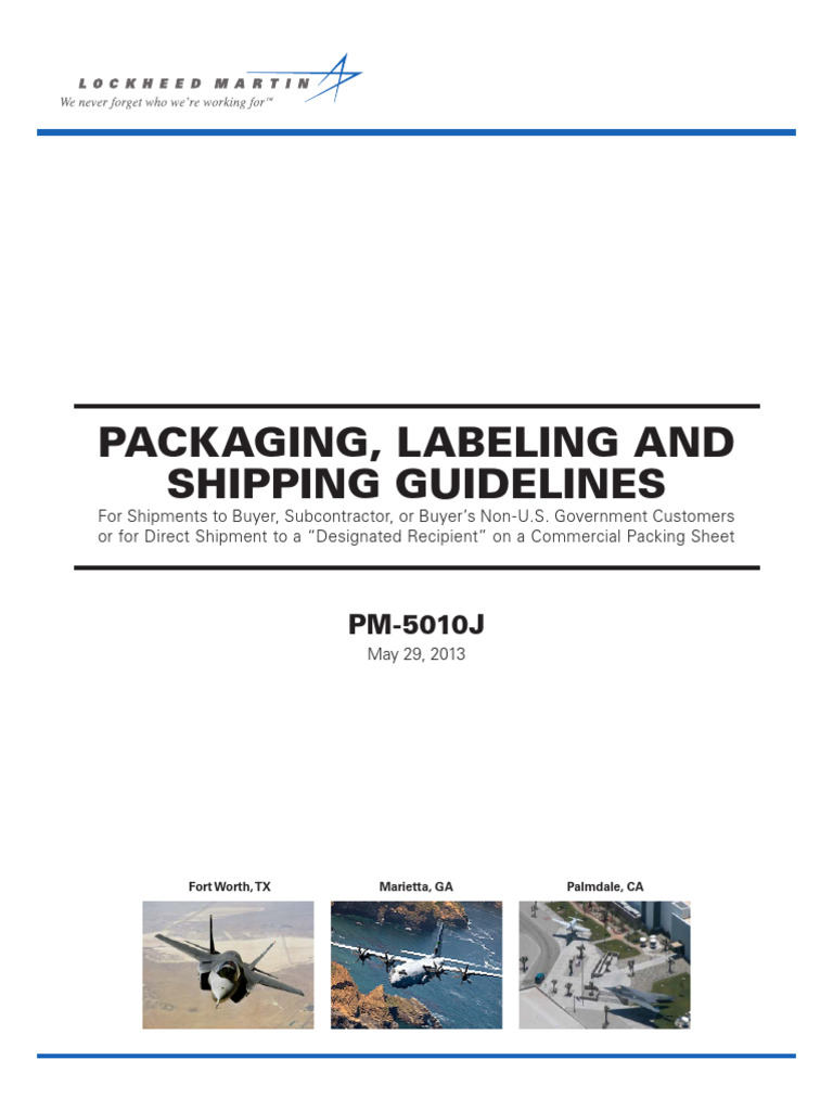 PACKAGING, LABELING AND SHIPPING GUIDELINES | PDF